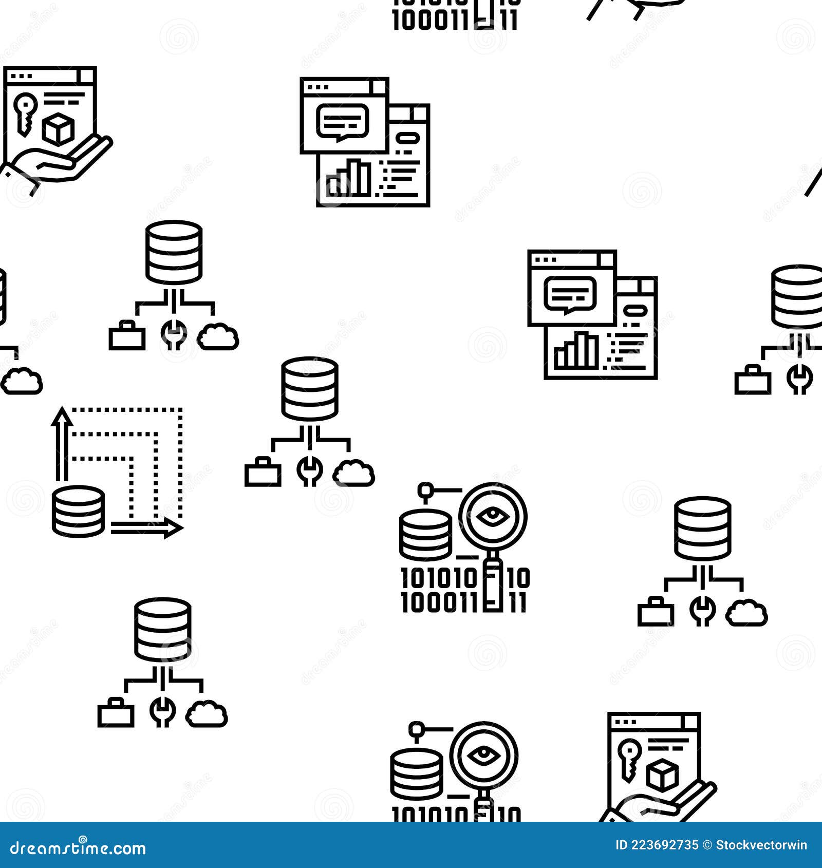 Digital Processing Vector Seamless Pattern Stock Vector - Illustration ...