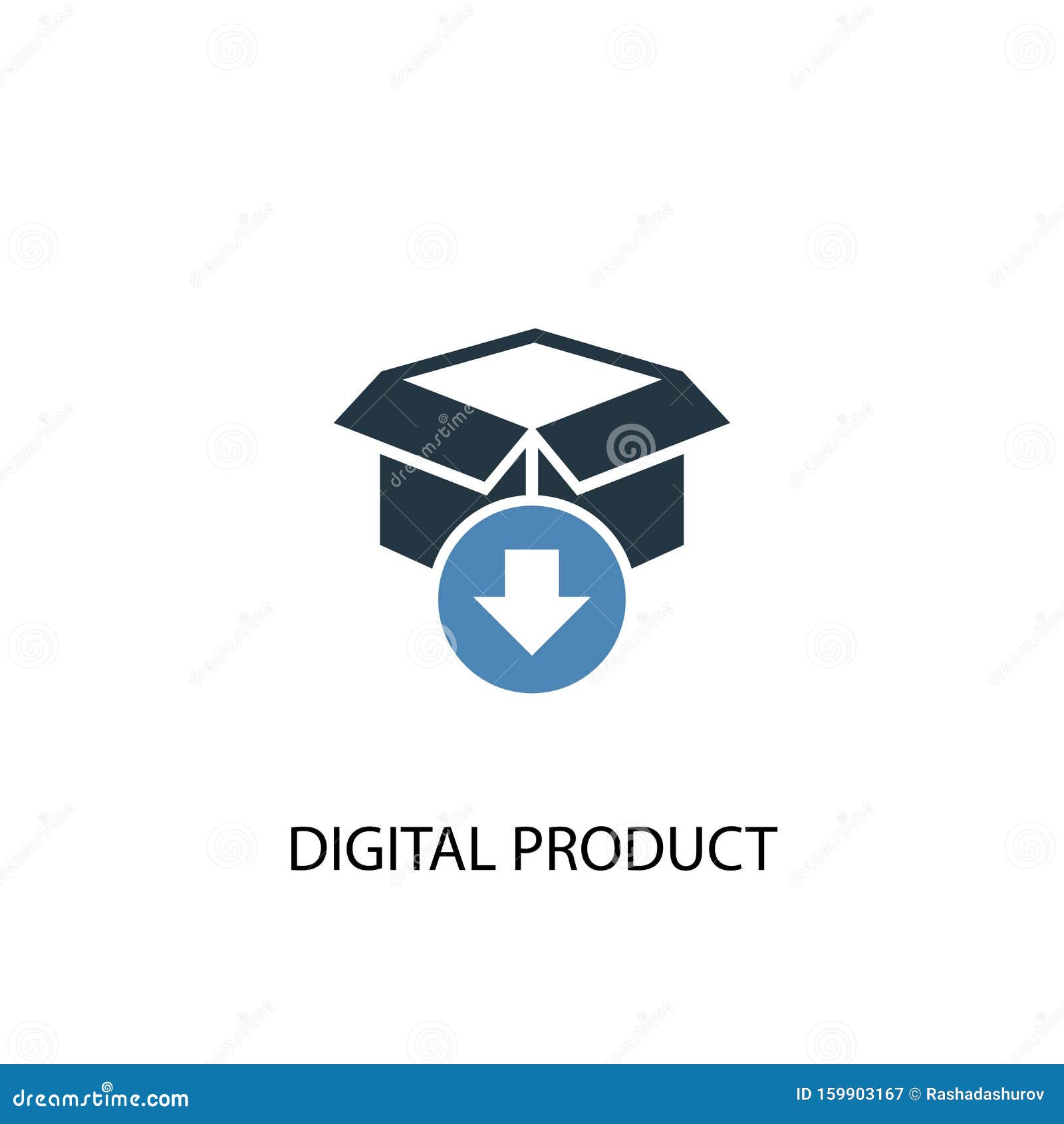 Digital Product Concept 2 Colored Icon Stock Vector - Illustration of ...