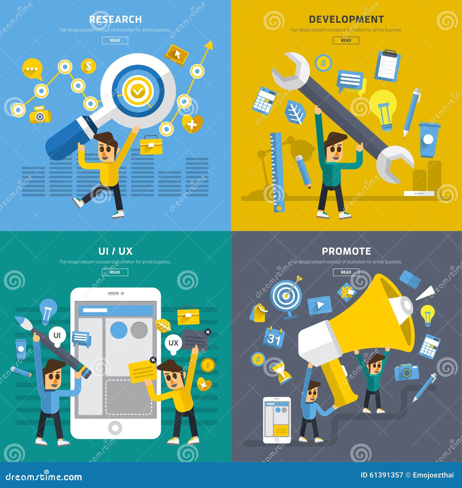 Six Step Of Research Process On Old Paper Background Cartoon Vector ...