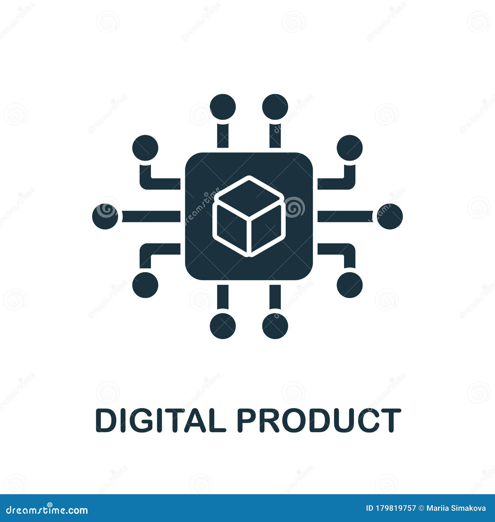 Digital Product Icon from Digitalization Collection. Simple Line ...