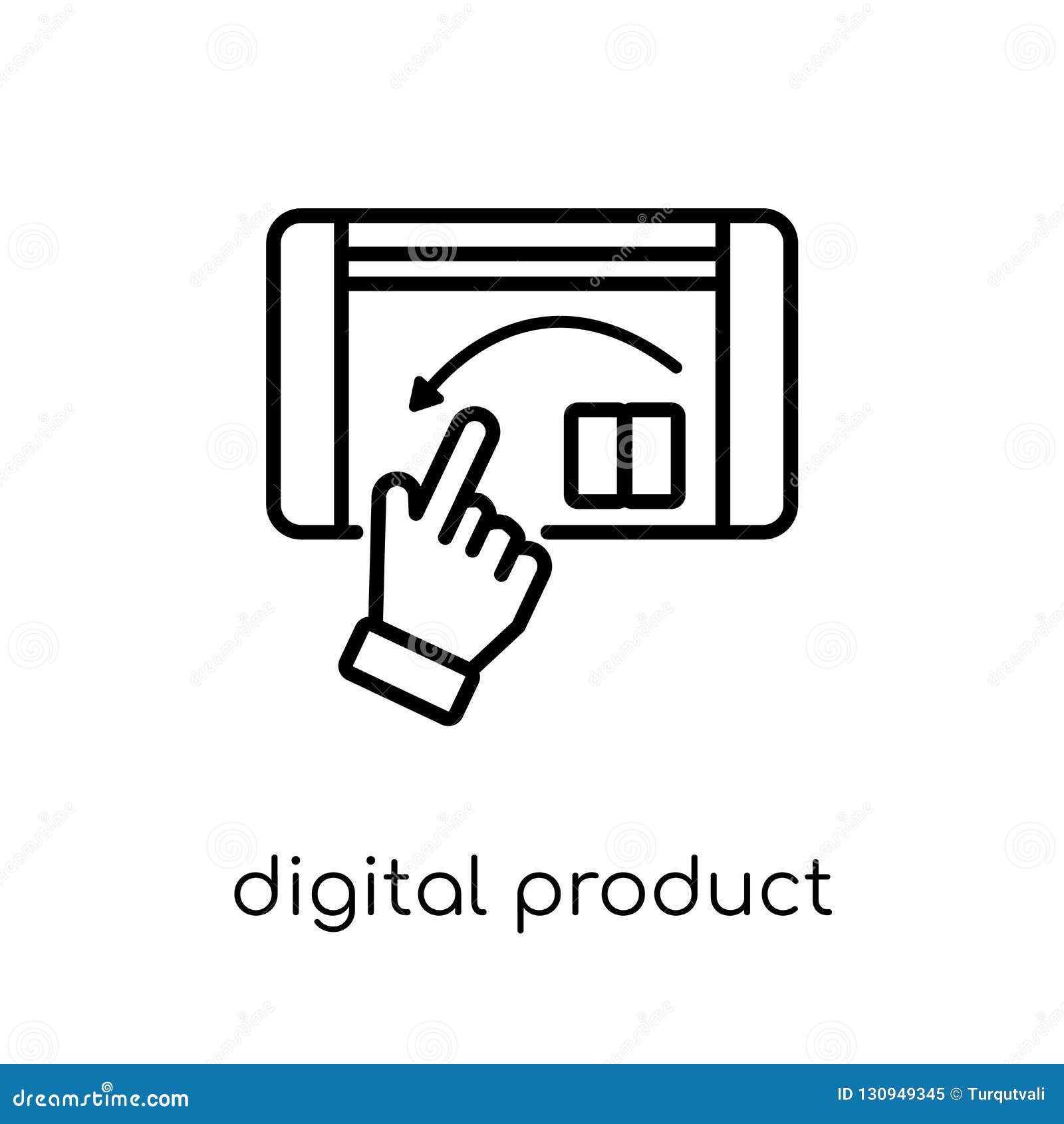 Digital Product Icon. Trendy Modern Flat Linear Vector Digital P Stock ...
