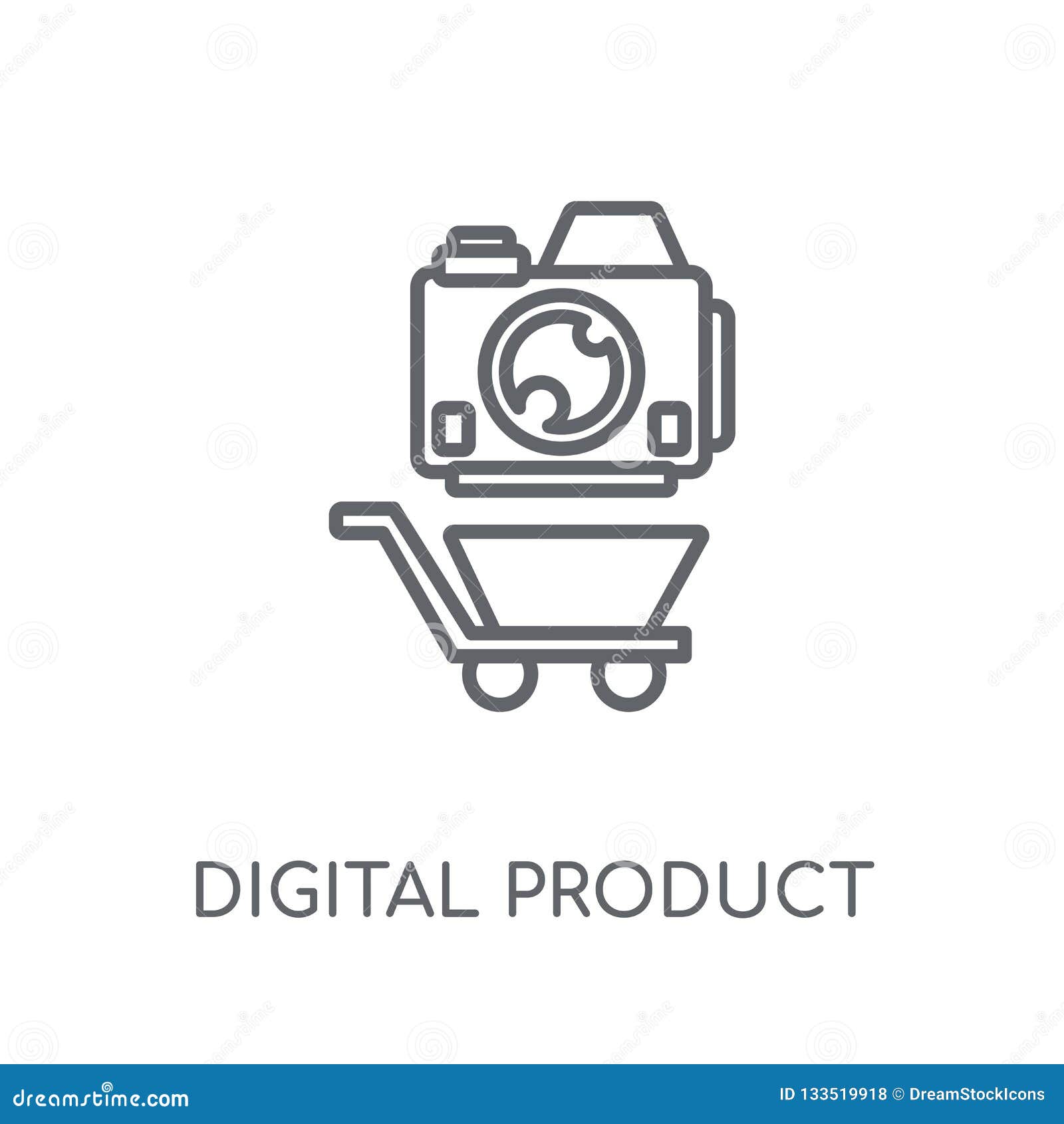 Digital Product Linear Icon. Modern Outline Digital Product Logo Stock ...