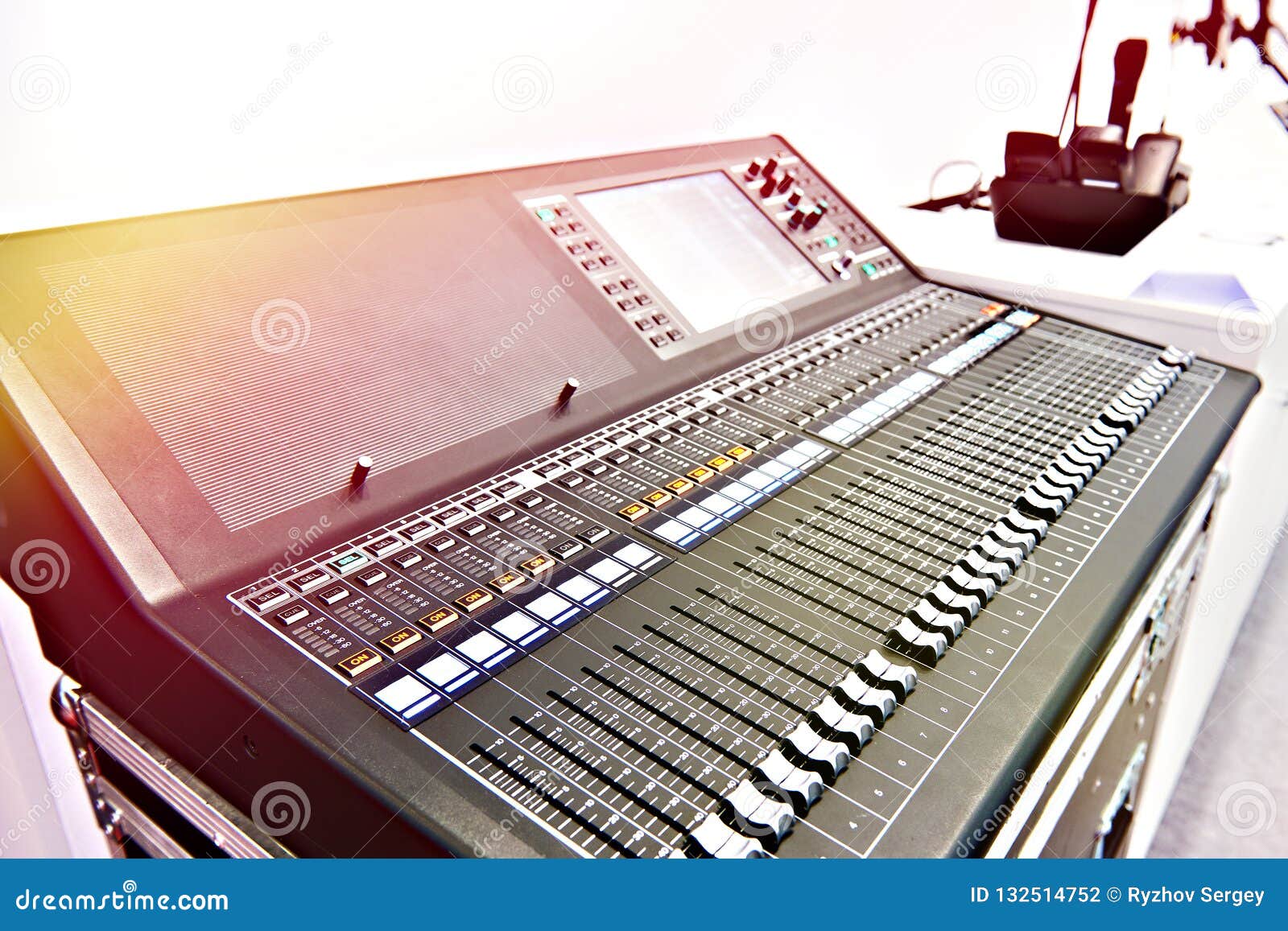 Digital Professional Audio Mixing Console Stock Photo - Image of ...