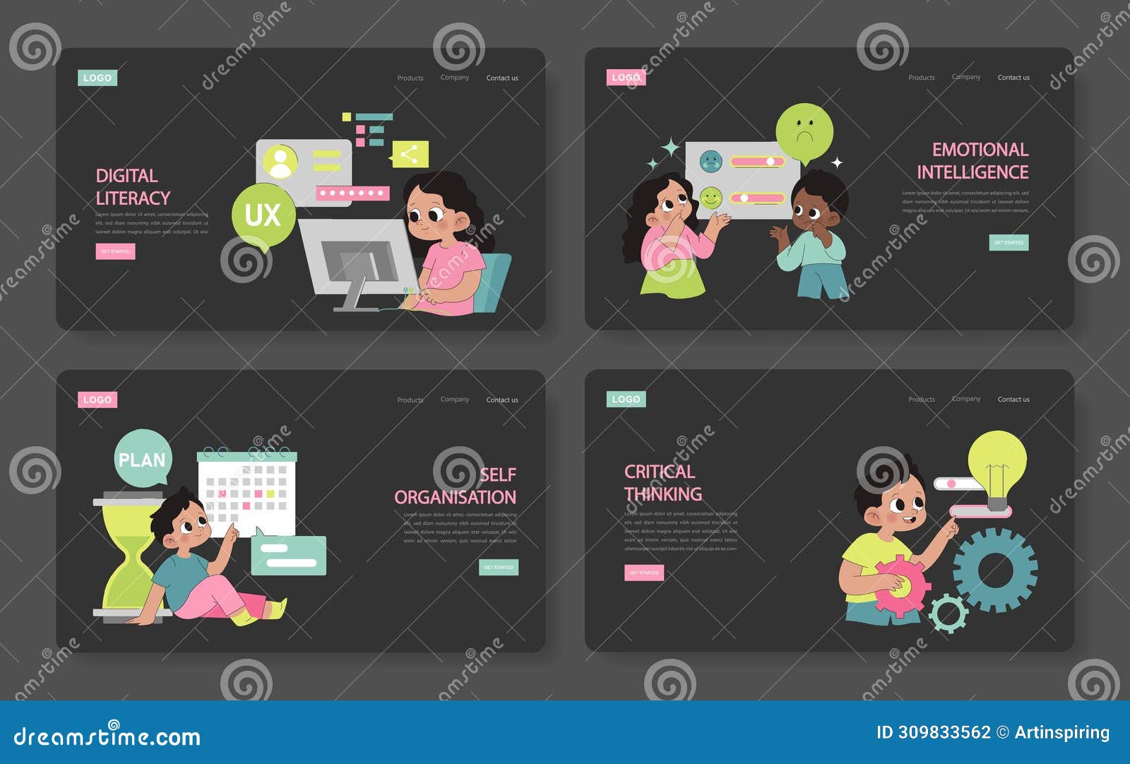 Digital Proficiency set. stock vector. Illustration of empathy - 309833562 Digital Proficiency set. stock vector. Illustration of empathy - 309833562