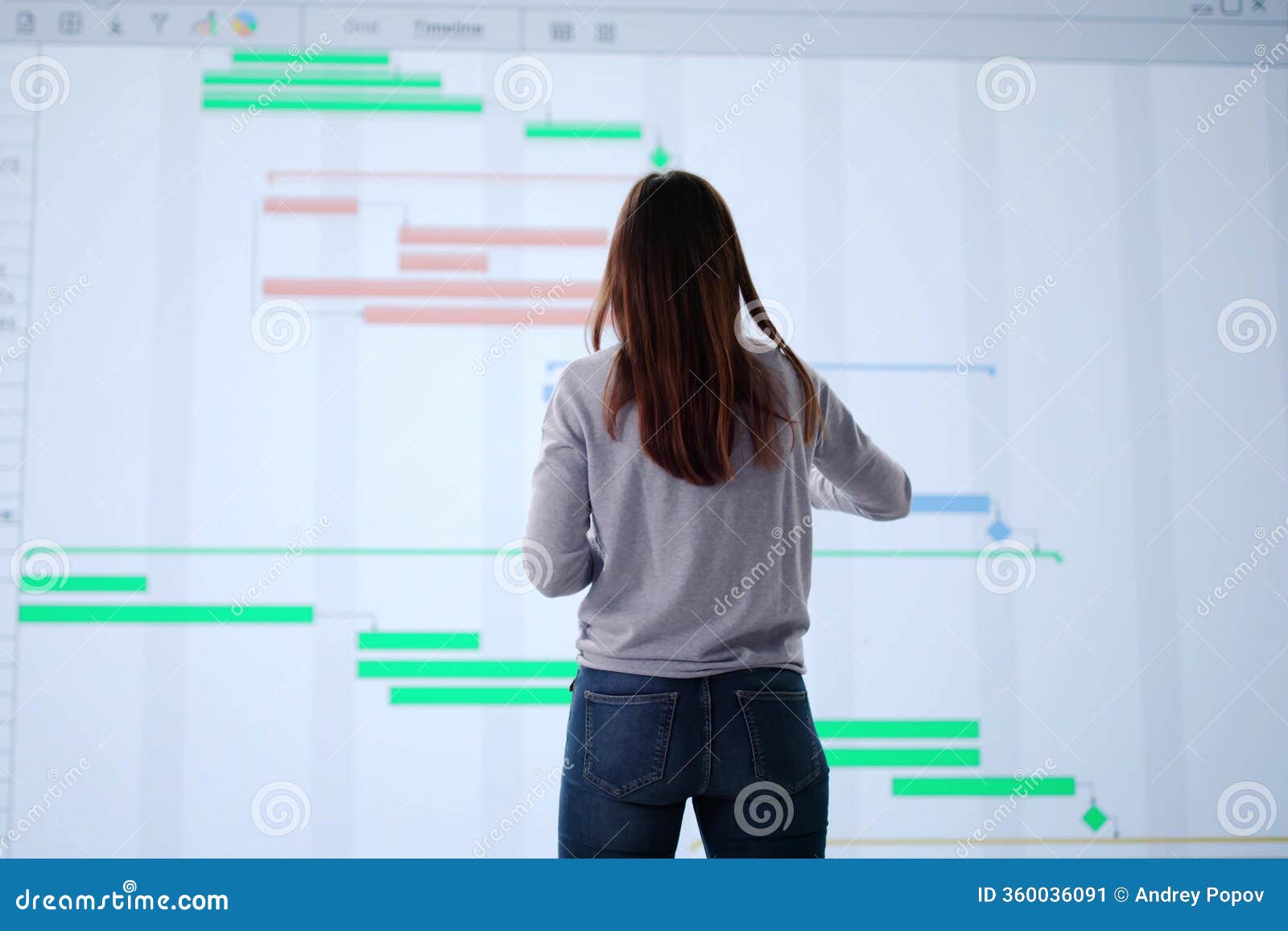 The Digital Project Manager Planning Schedule Stock Image - Image of ...