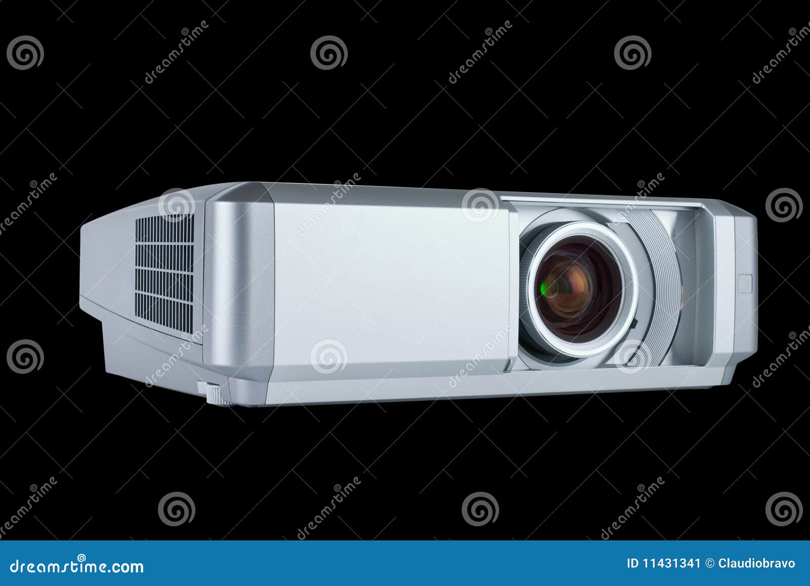 Digital Projector Isolated on Black Stock Image - Image of isolated ...