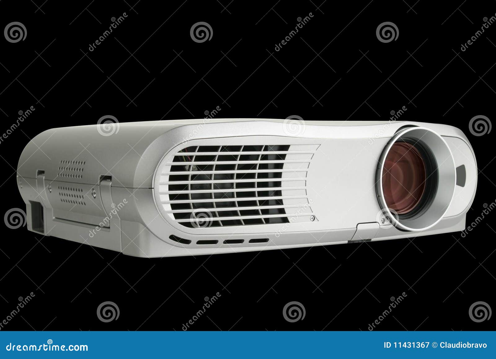 Digital Projector Isolated on Black Stock Image - Image of teach ...