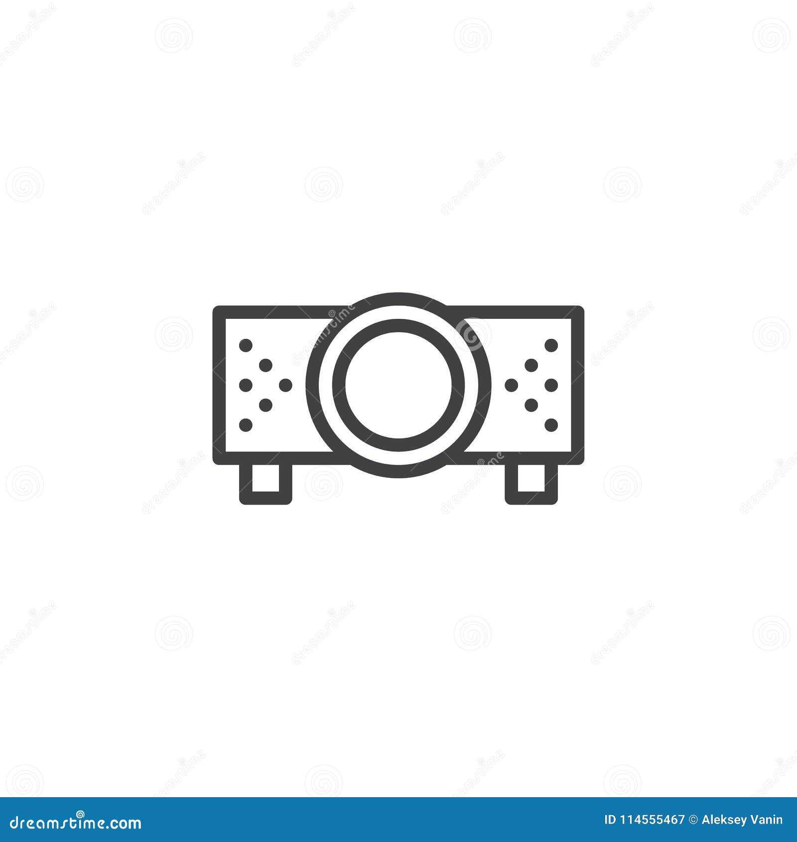 Projector outline icon stock vector. Illustration of digital - 114555467