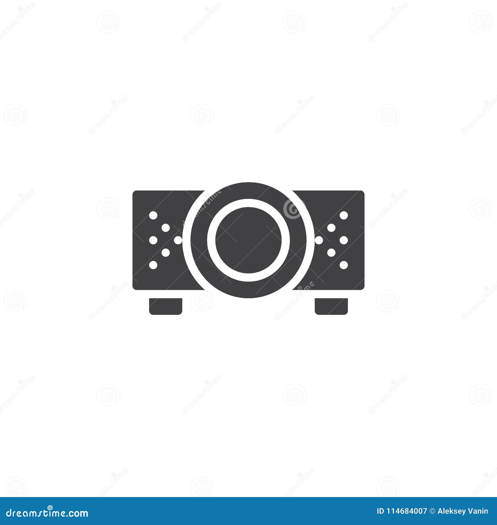 Projector vector icon stock vector. Illustration of single - 114684007