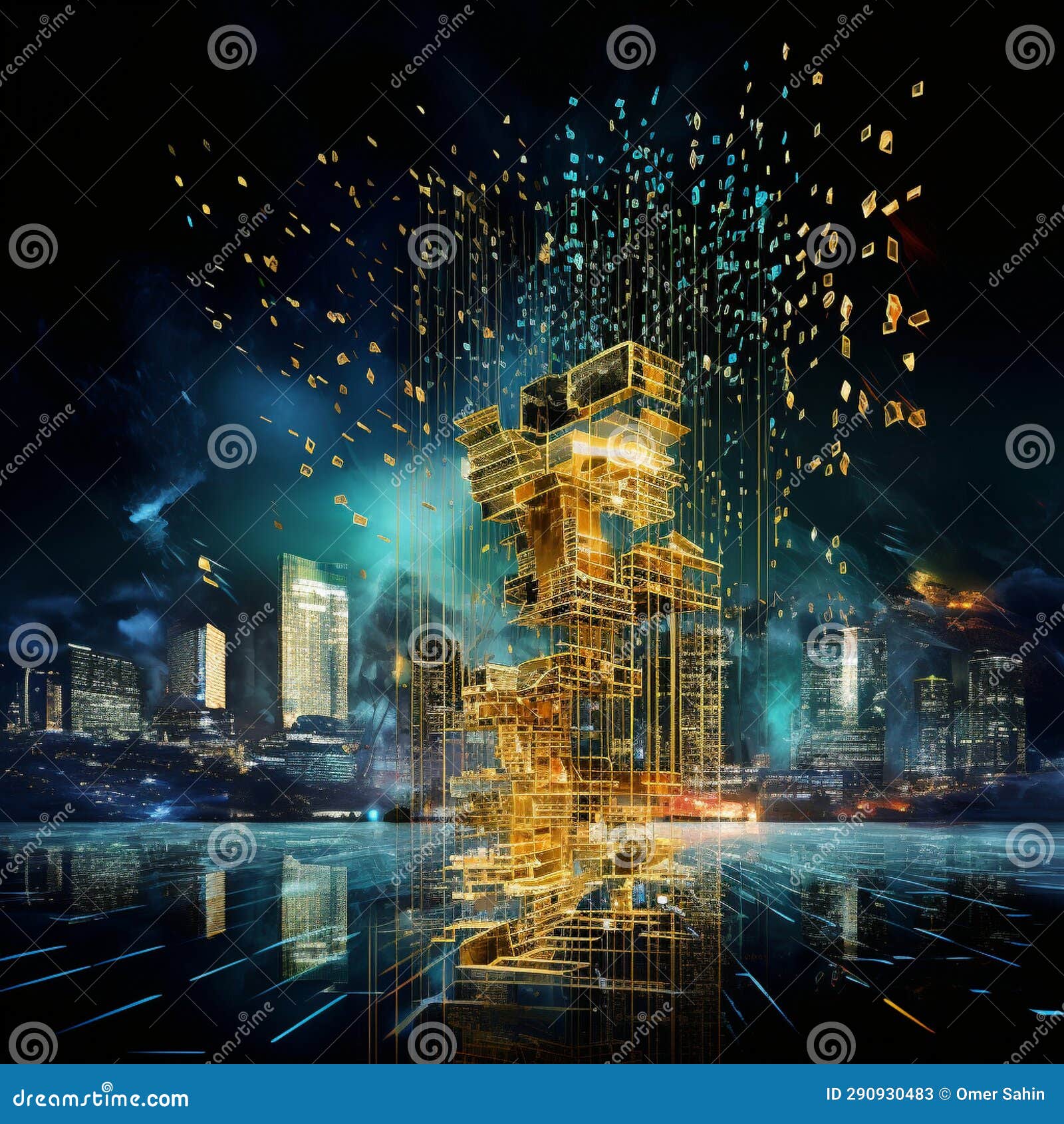 Digital Prosperity stock image. Image of style, abstract - 290930483
