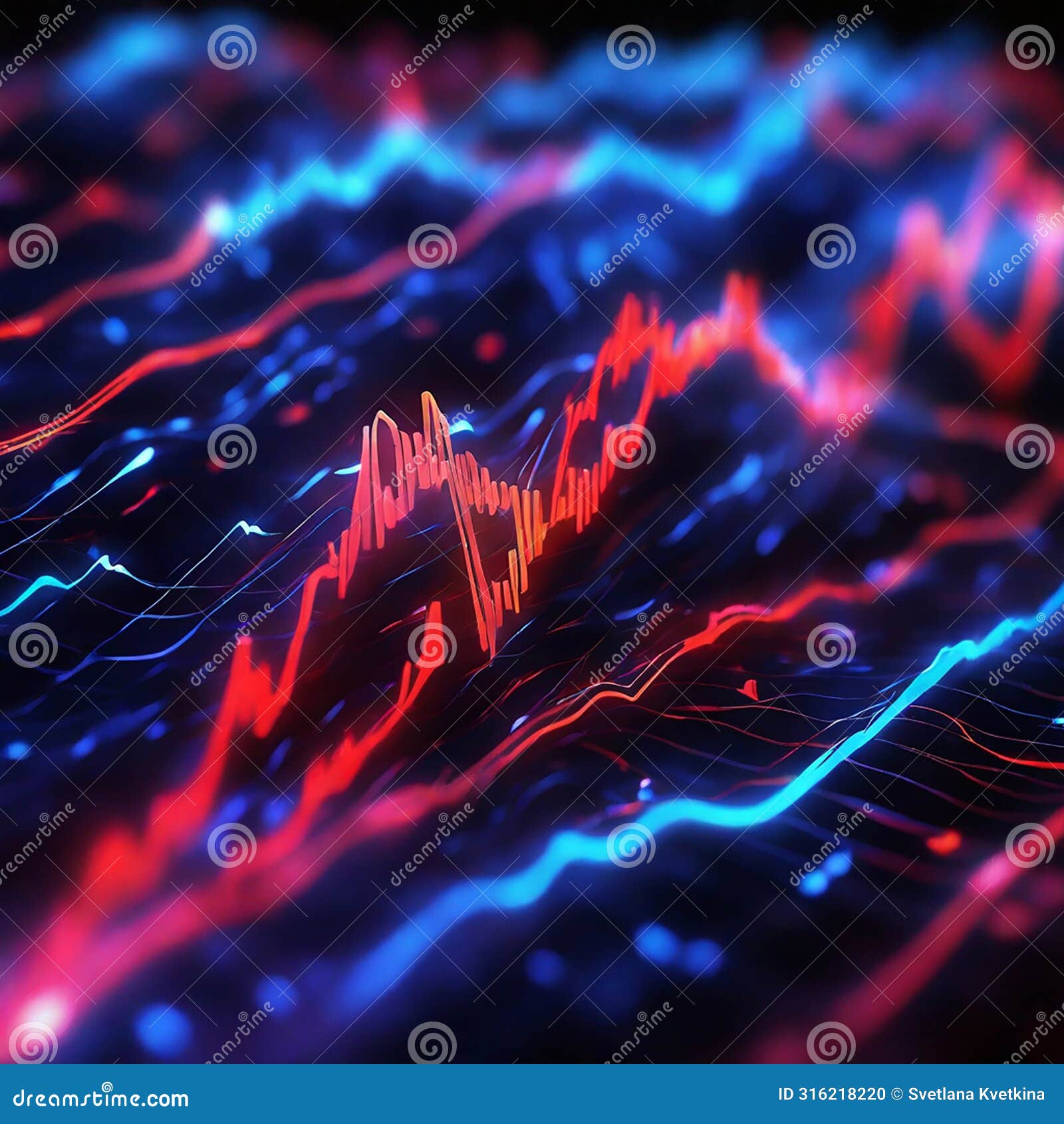 Digital Pulse - an Abstract Background Where Colorful Lines and Shapes ...