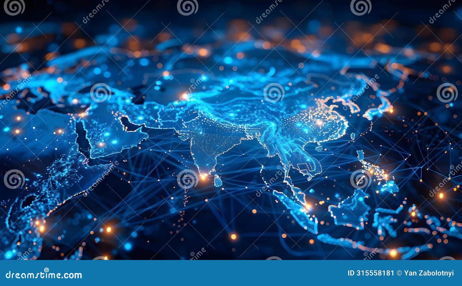 Digital Pulse of Asia: Connectivity and Data Flow. Concept Technology ...