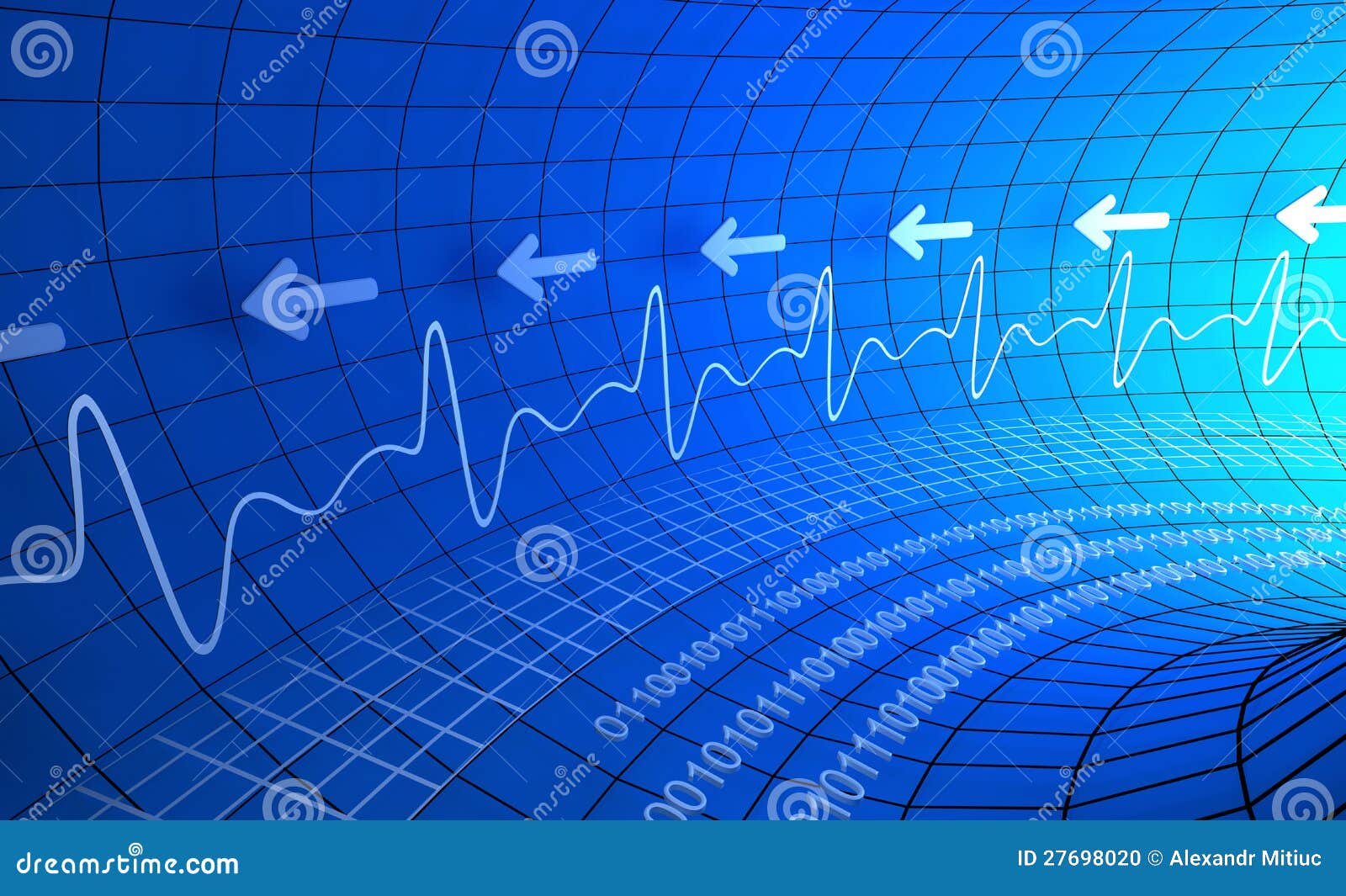 Digital Pulse Monitor Abstract Background Stock Illustration ...
