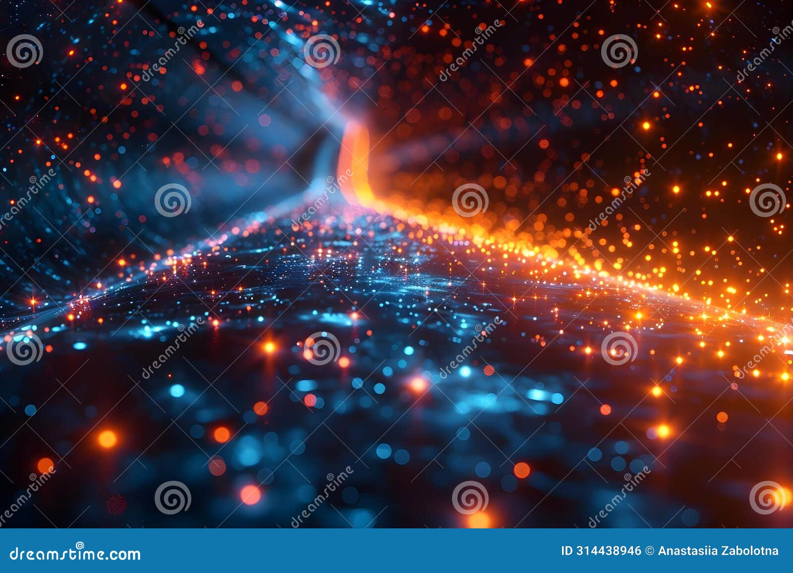 Digital Pulse: Neon Data Stream in Motion. Concept Technology, Digital ...