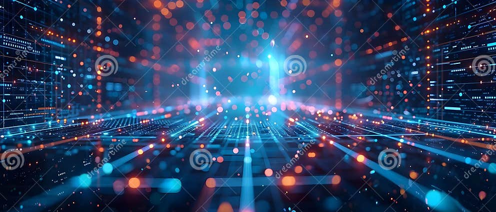 Digital Pulse: the Rhythm of Data in Cyber Space. Concept Internet ...