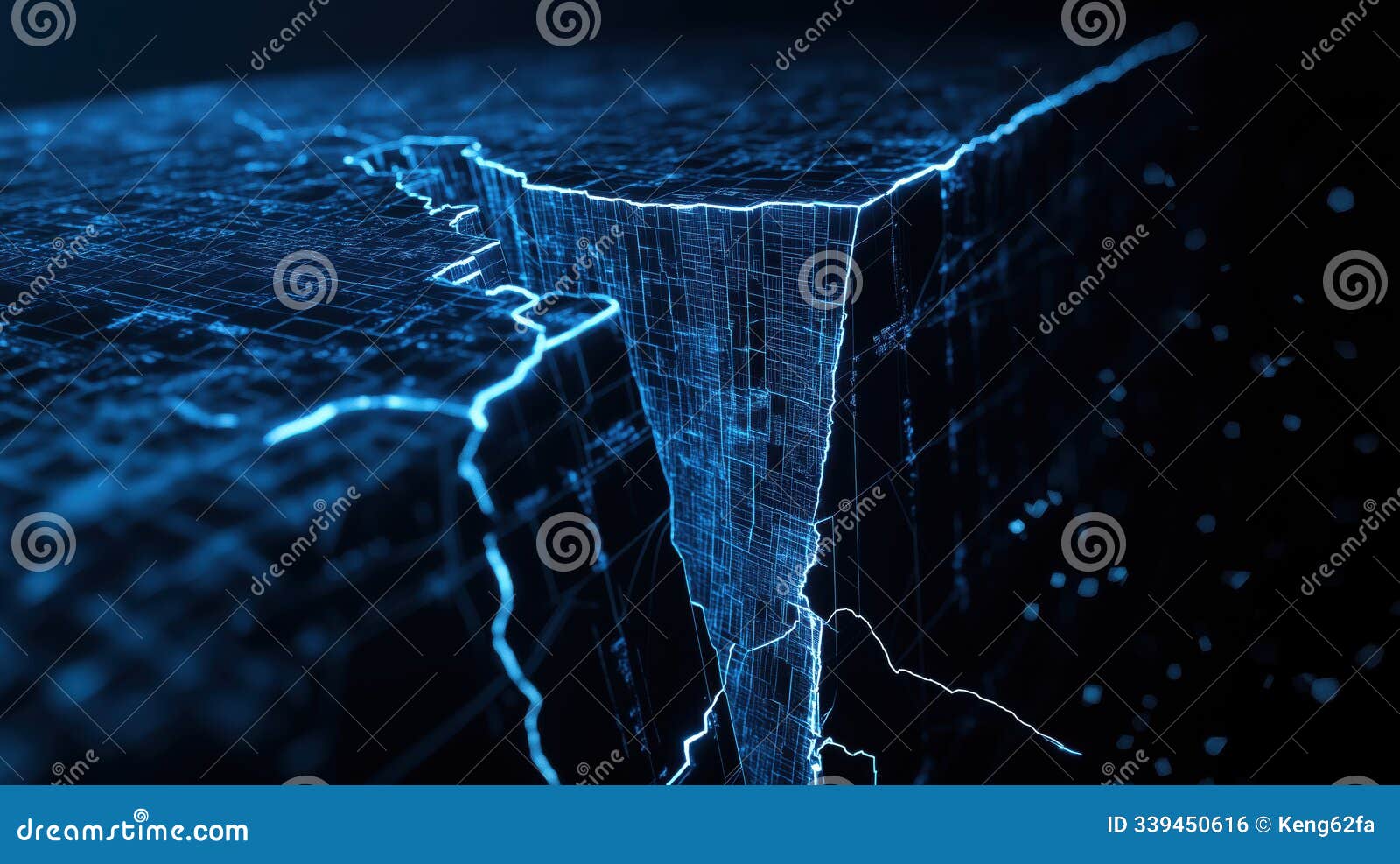 Digital Pulse Shockwave Earthquake Visualization Abstract Stock ...