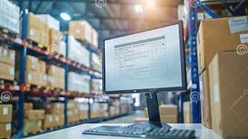 Digital Purchase Order Displayed Stock Illustration - Illustration of ...