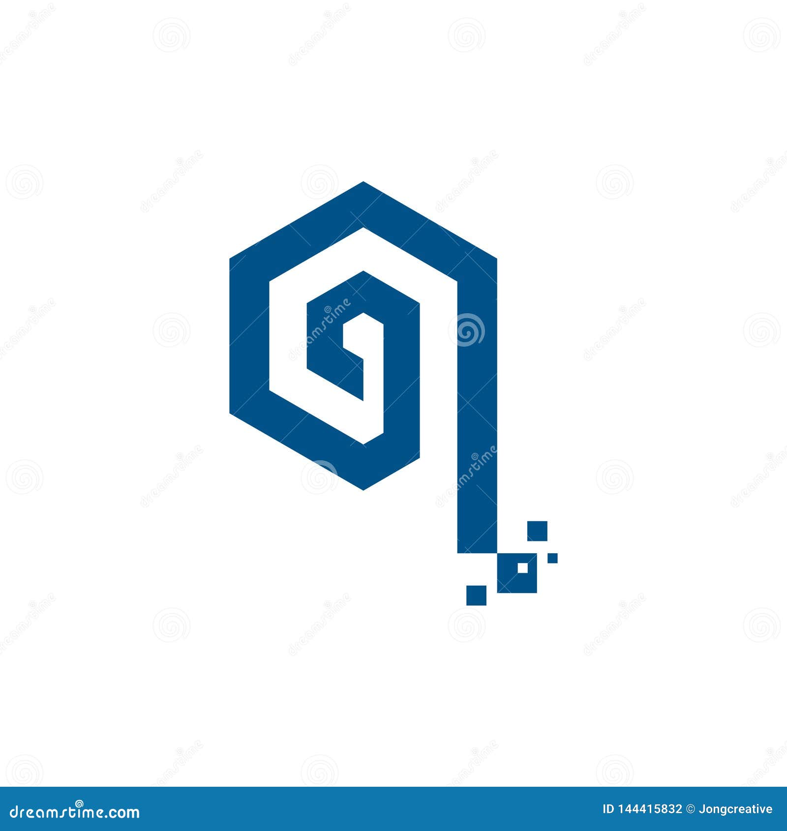 Digital Q Letter Computer Hexagon Digital Technology Logo Stock Vector ...