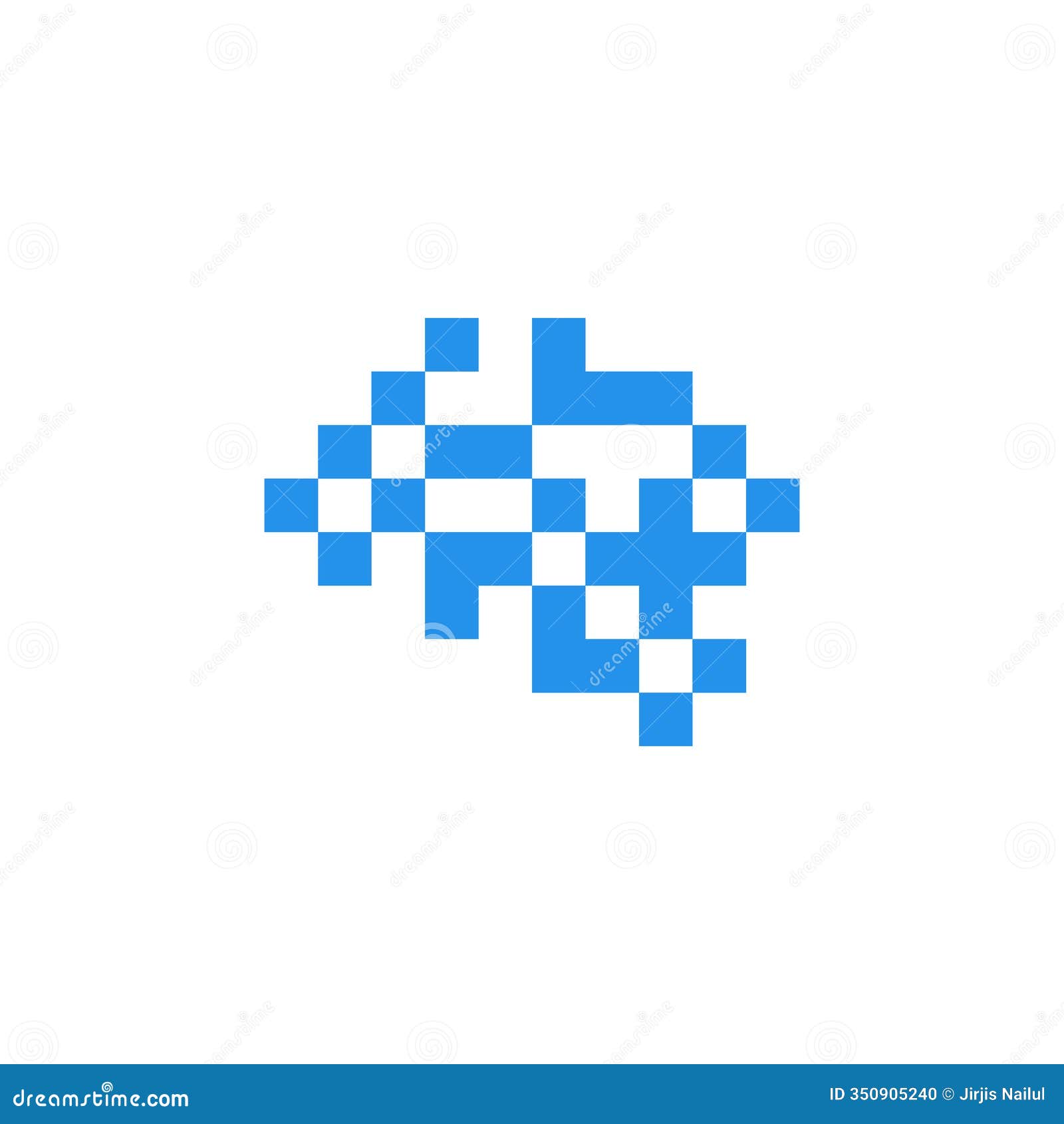 Digital QR Code Brain Icon Vector Image Logo. Stock Illustration ...