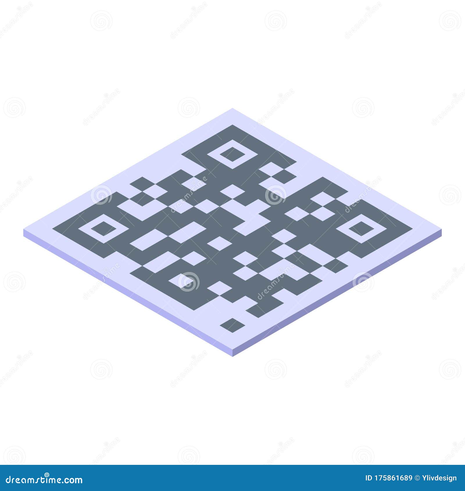 Digital Qr Code Icon, Isometric Style Stock Vector - Illustration of ...