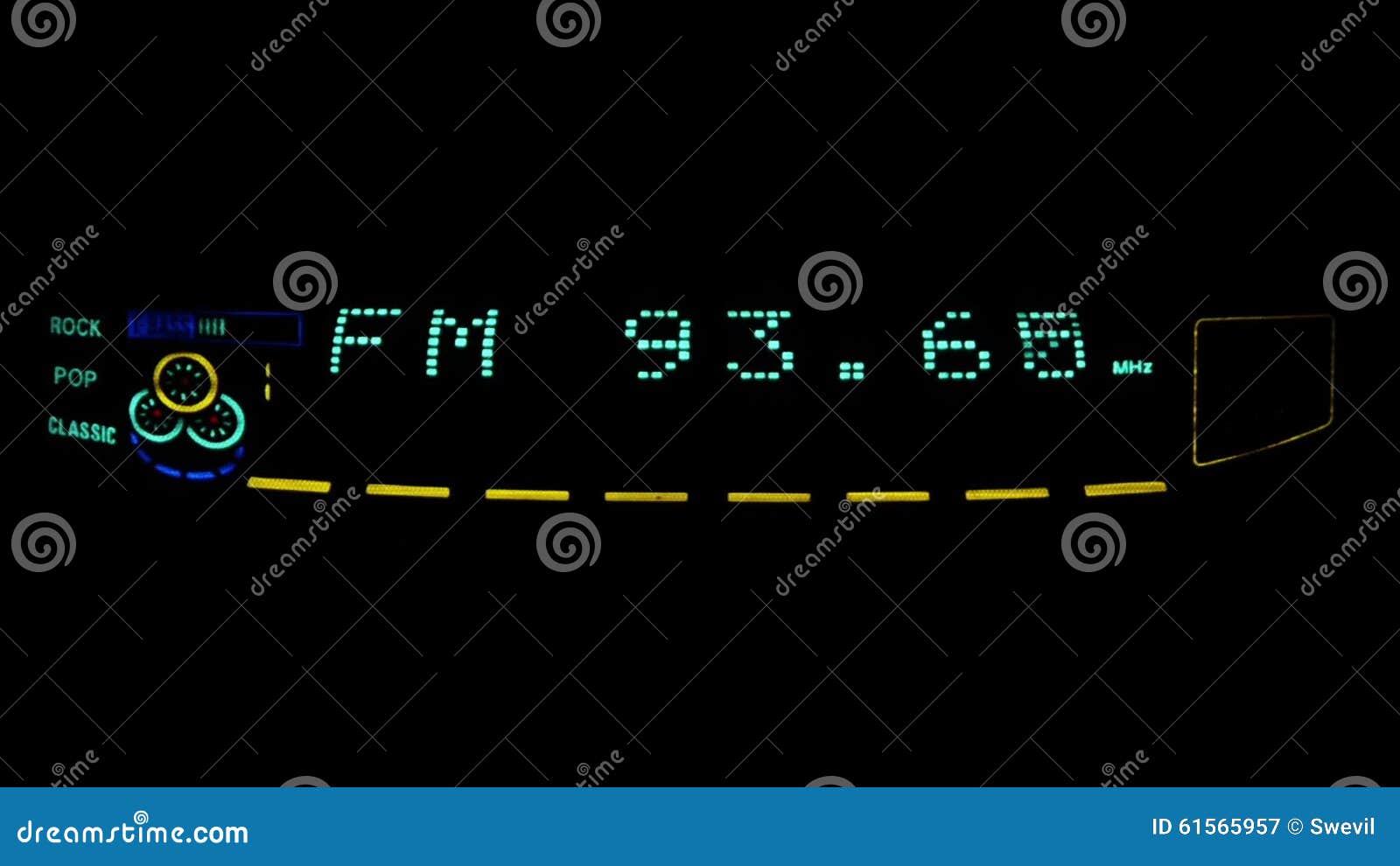 Digital Radio Receiver Tune Dial Panel. Search for Stations Stock Video ...