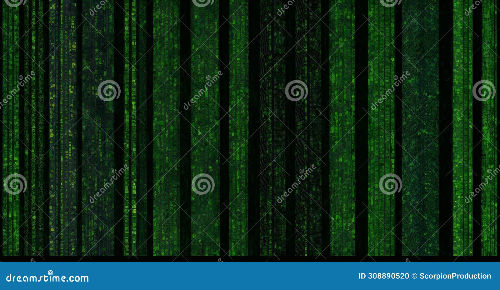 Digital Rain in Green Matrix Stock Photo - Image of cyber, innovation ...