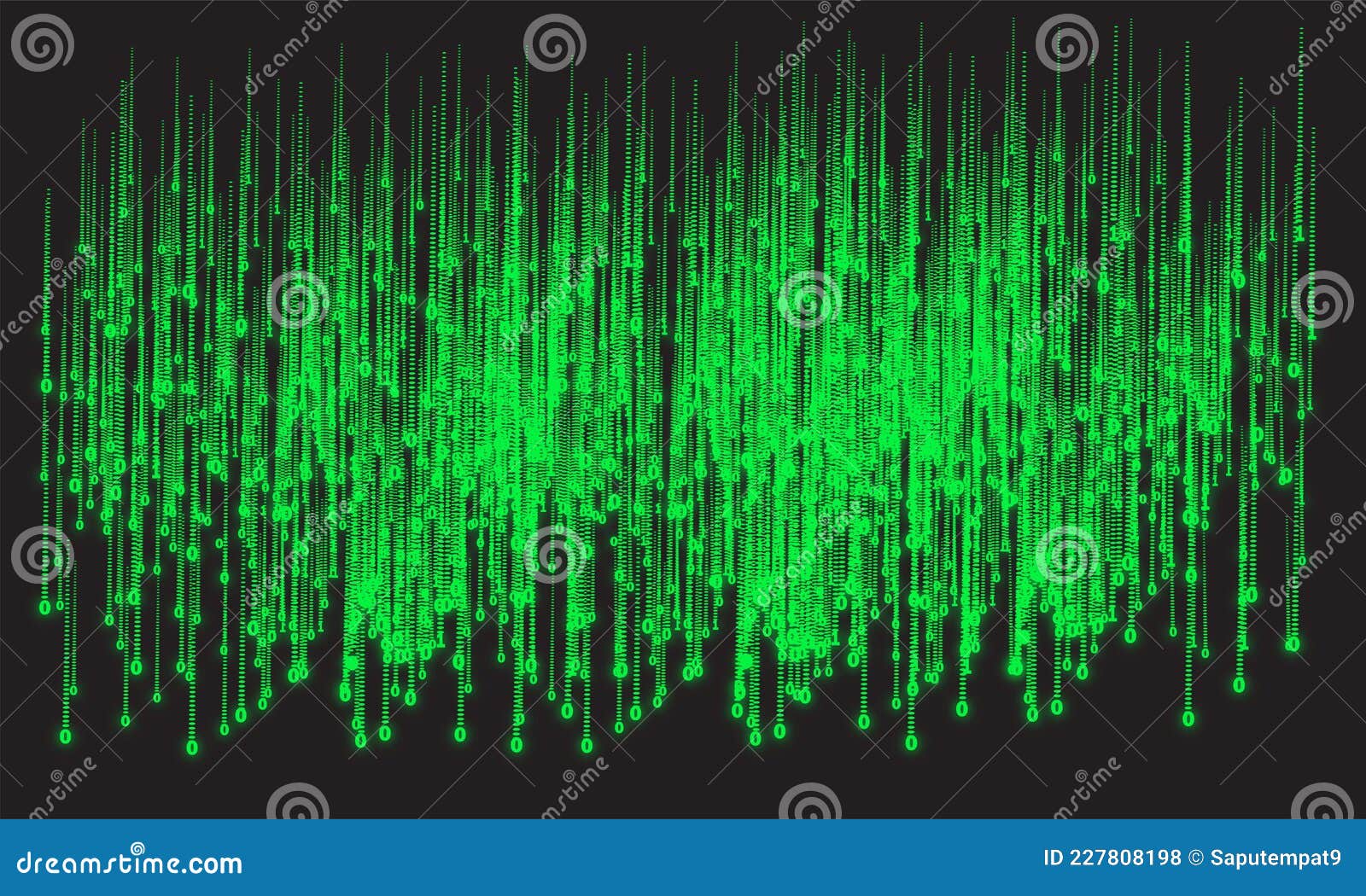 Digital Rain Wallpaper Background and T-shirt Design Stock Illustration ...