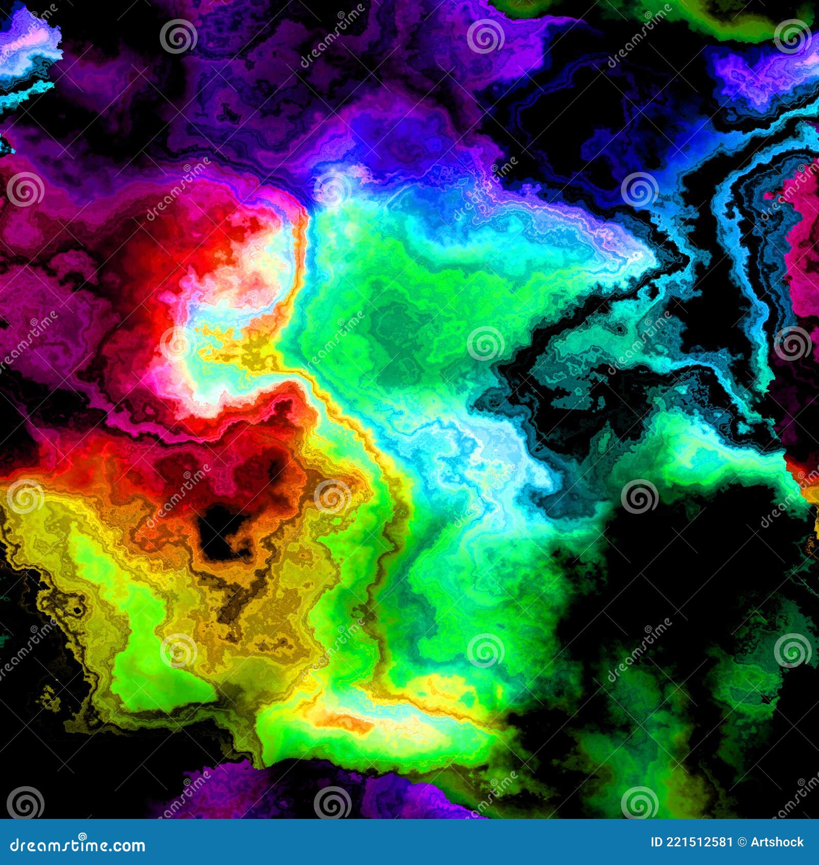 Digital Rainbow Liquid Paint Stock Illustration - Illustration of ...