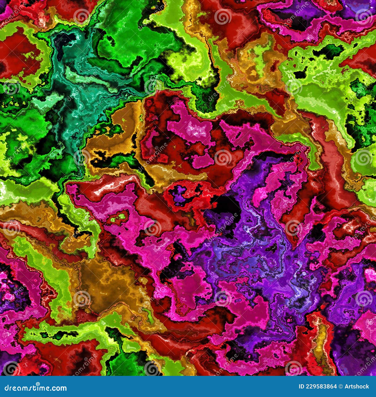 Digital Rainbow Liquid Paint Stock Illustration - Illustration of retro ...