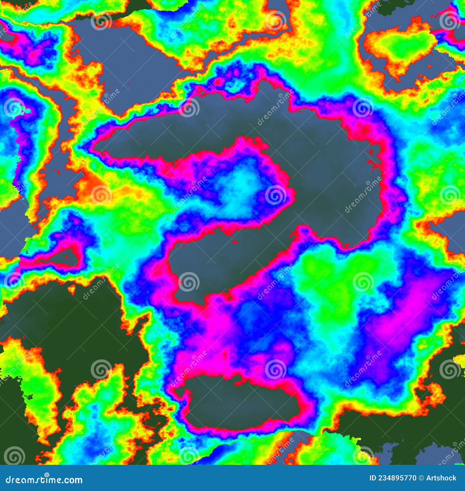 Digital Rainbow Liquid Paint Stock Illustration - Illustration of ...