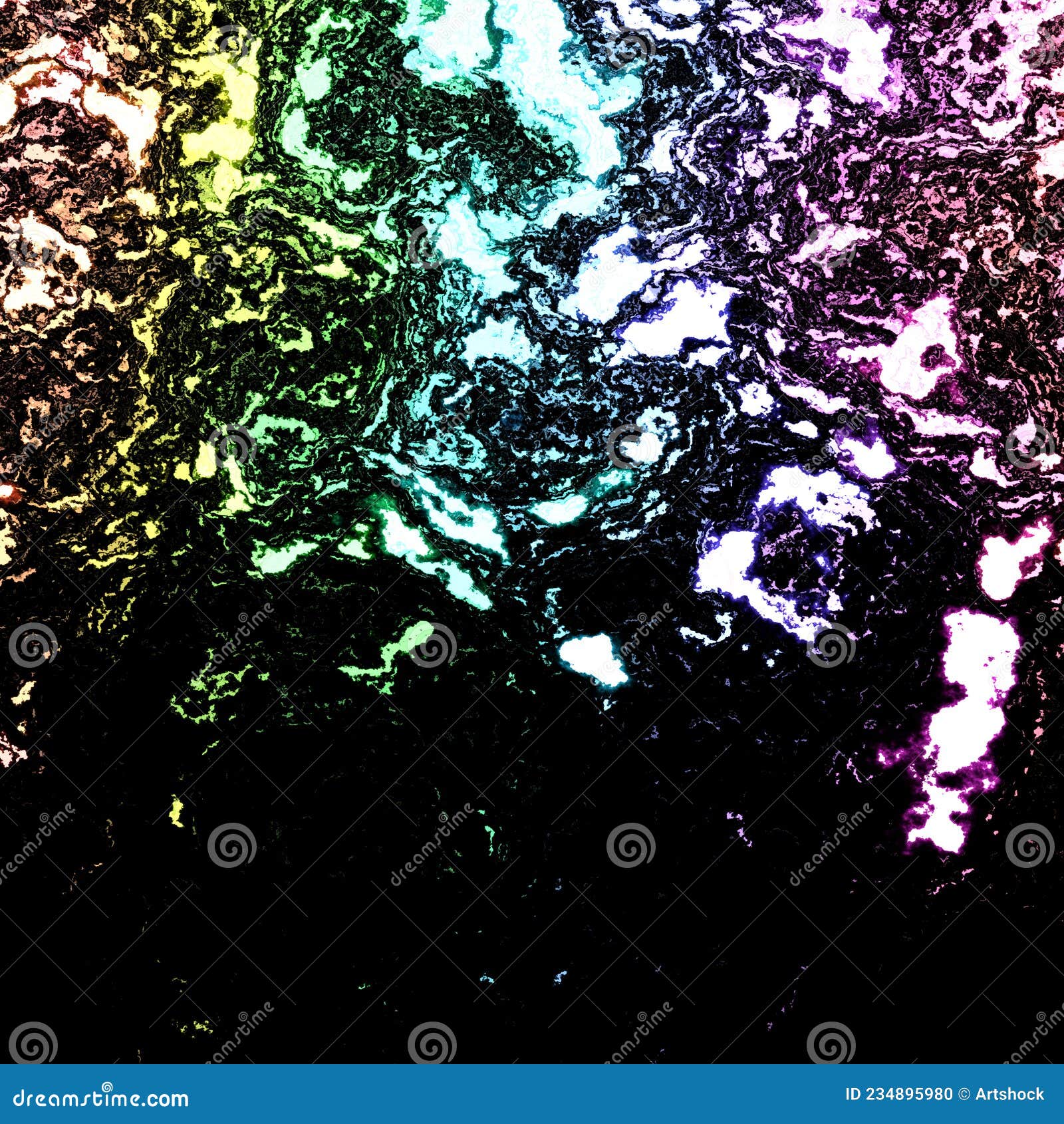 Digital Rainbow Liquid Paint Stock Illustration - Illustration of ...