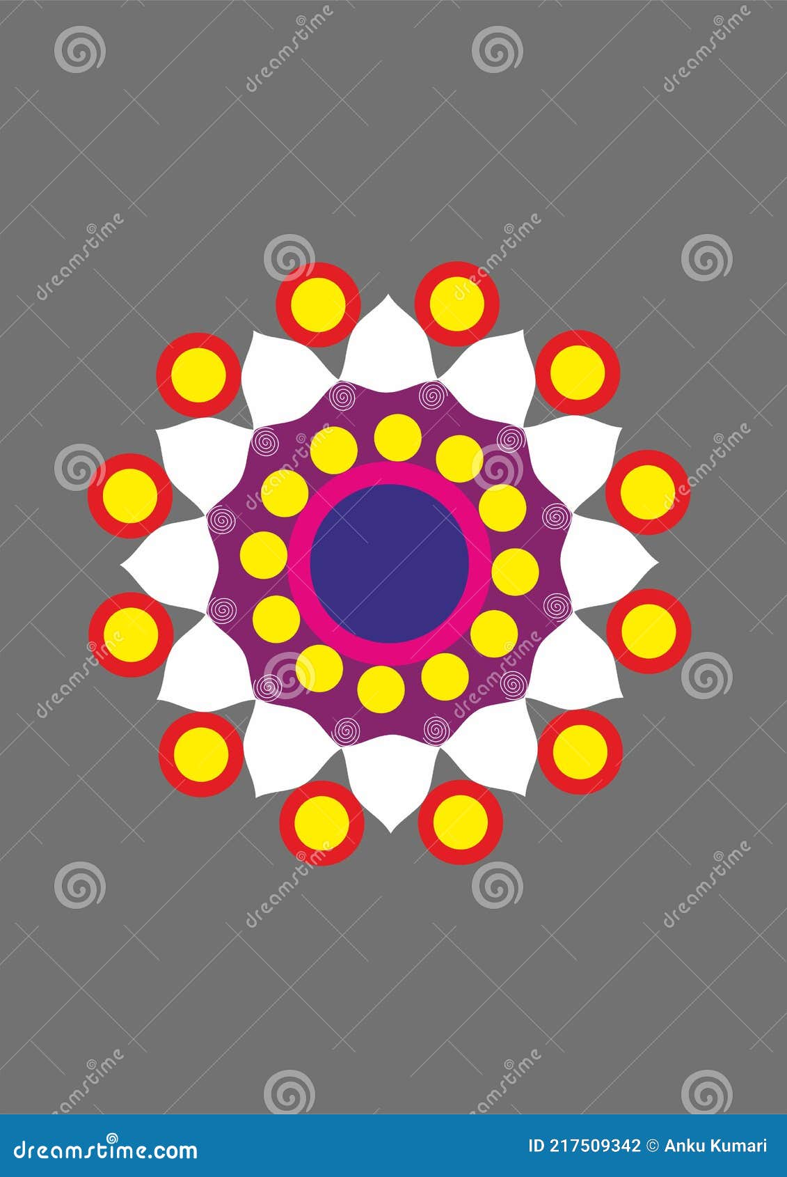 Digital rangoli design stock illustration. Illustration of designed ...