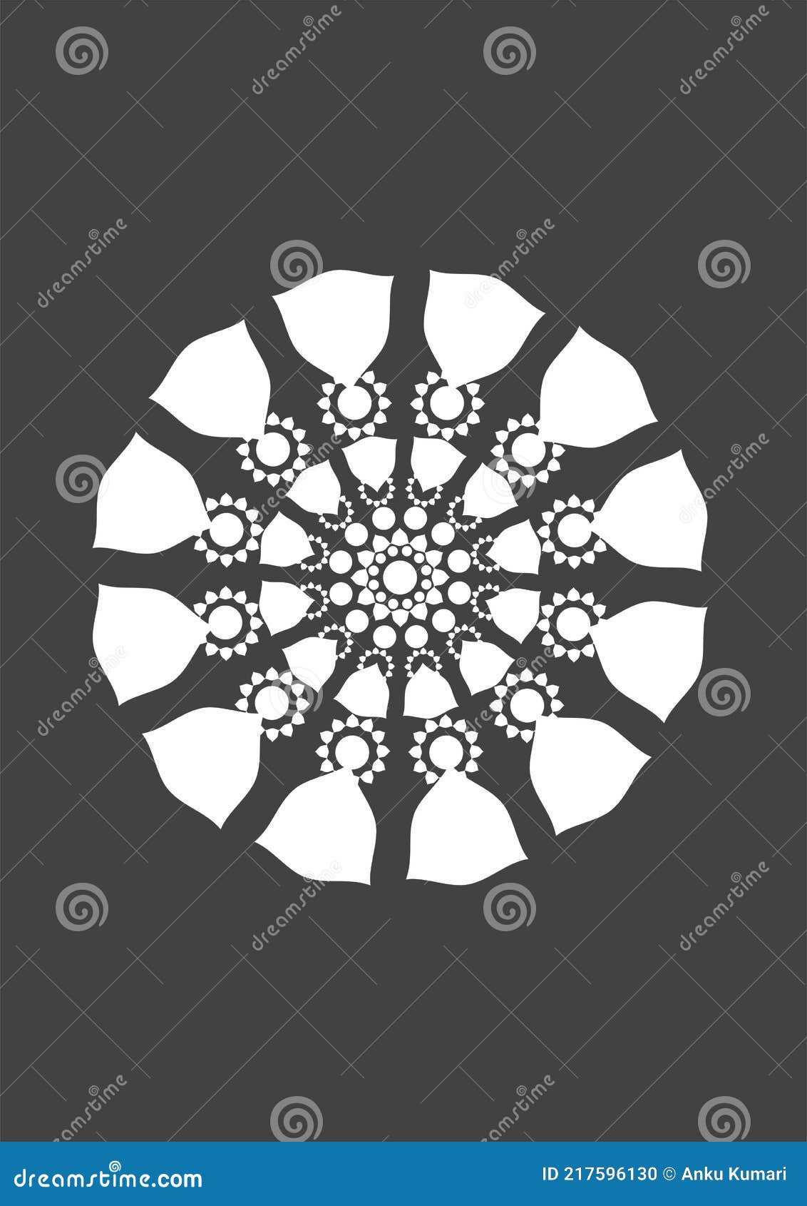 Digital Rangoli design stock illustration. Illustration of petal ...