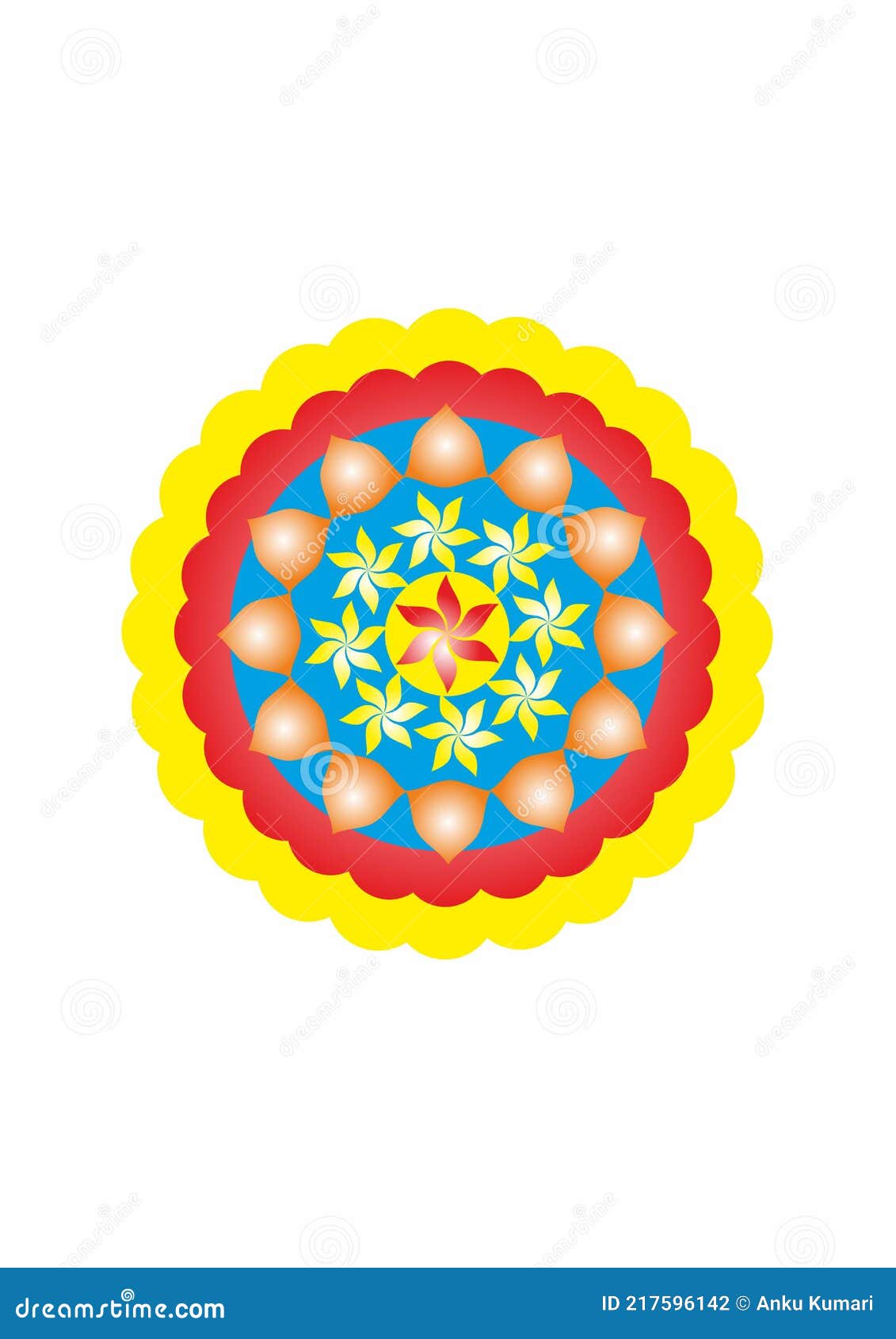 Digital Rangoli design stock illustration. Illustration of shade ...
