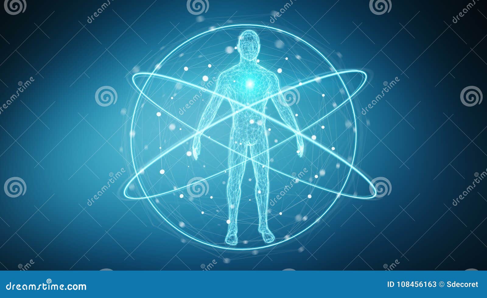 Digital X-ray Human Body Scan Background Interface 3D Rendering Stock ...