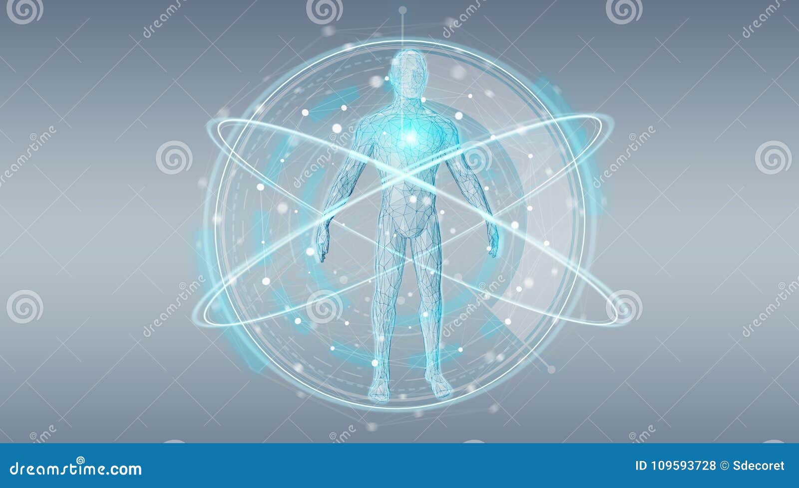 Digital X-ray Human Body Scan Background Interface 3D Rendering Stock ...