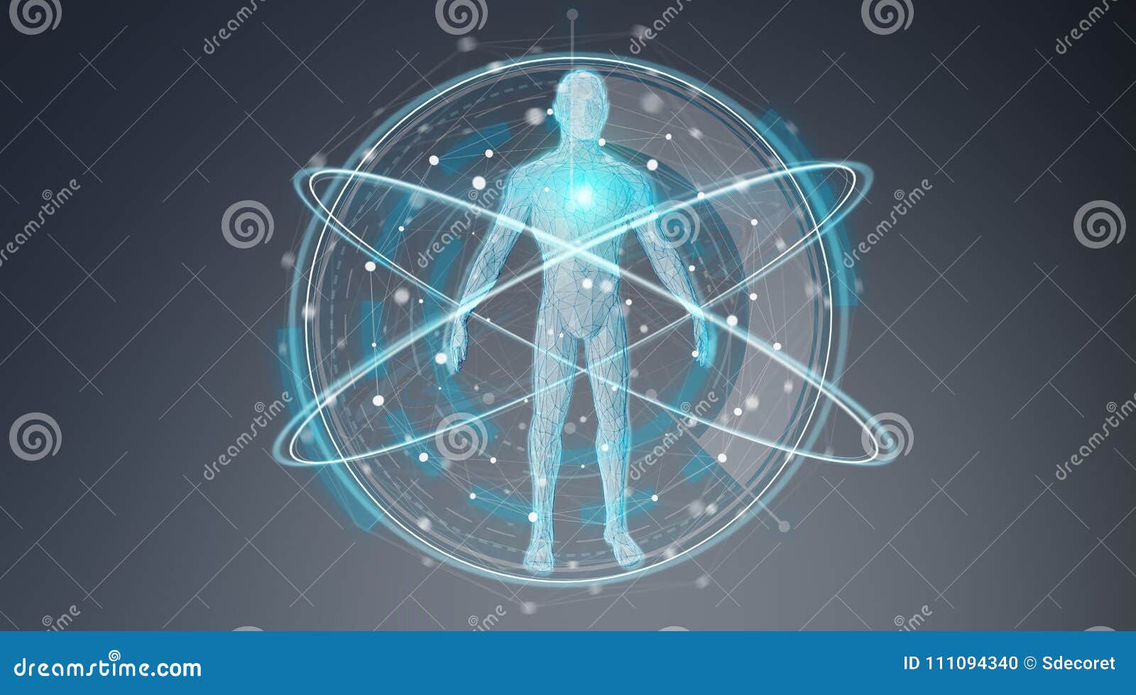 Digital X-ray Human Body Scan Background Interface 3D Rendering Stock ...