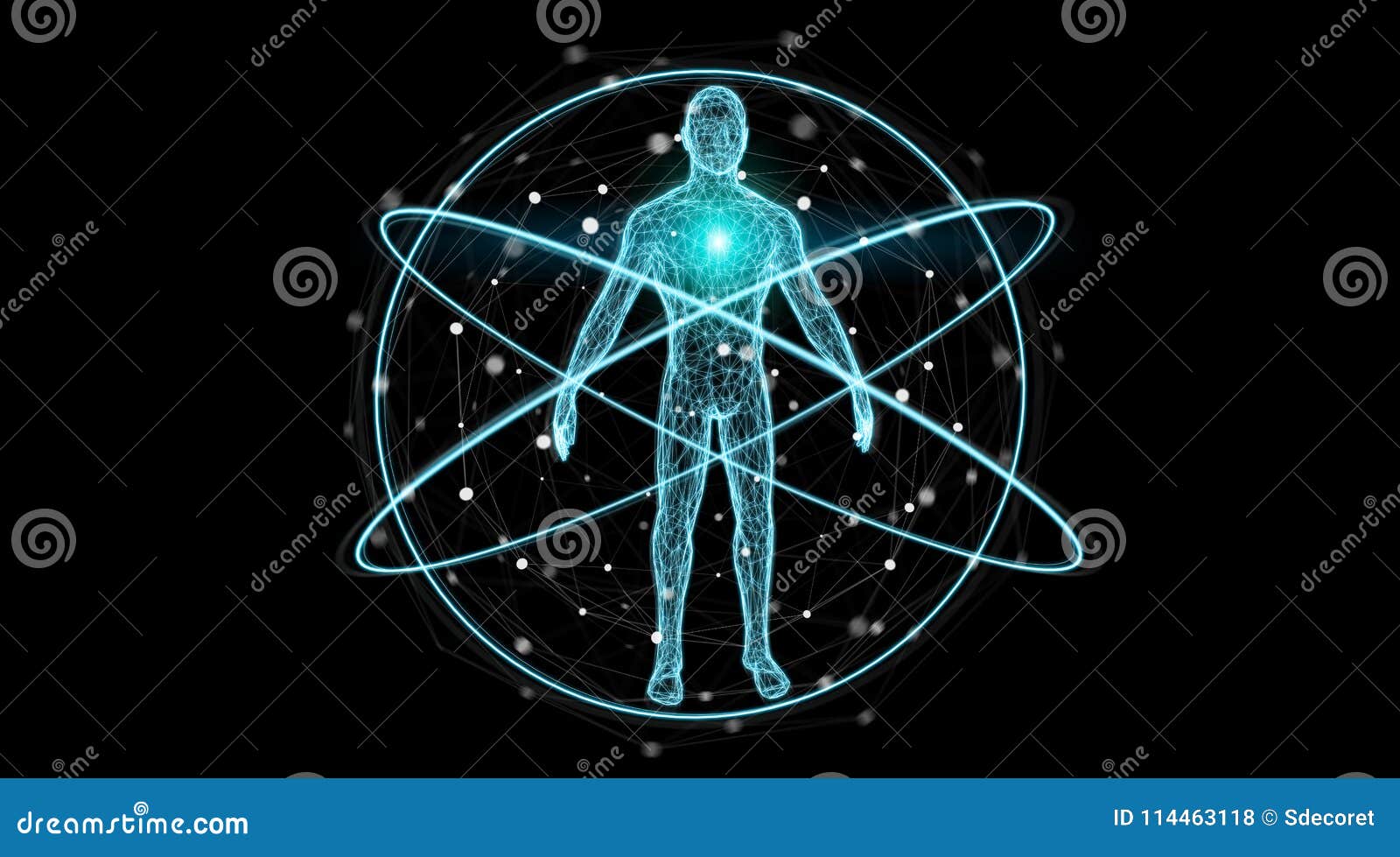 Digital X-ray Human Body Scan Background Interface 3D Rendering Stock ...