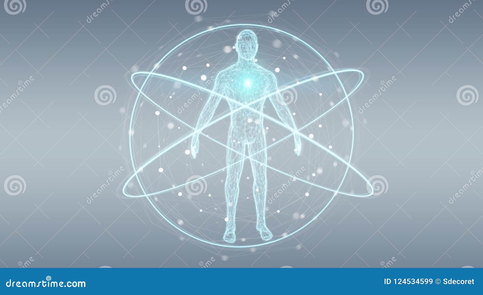 Digital X-ray Human Body Scan Background Interface 3D Rendering Stock ...