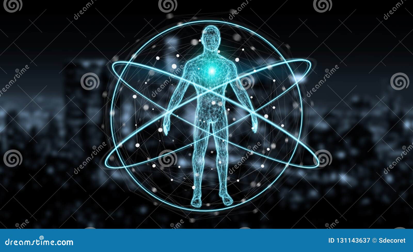Digital X-ray Human Body Scan Background Interface 3D Rendering Stock ...
