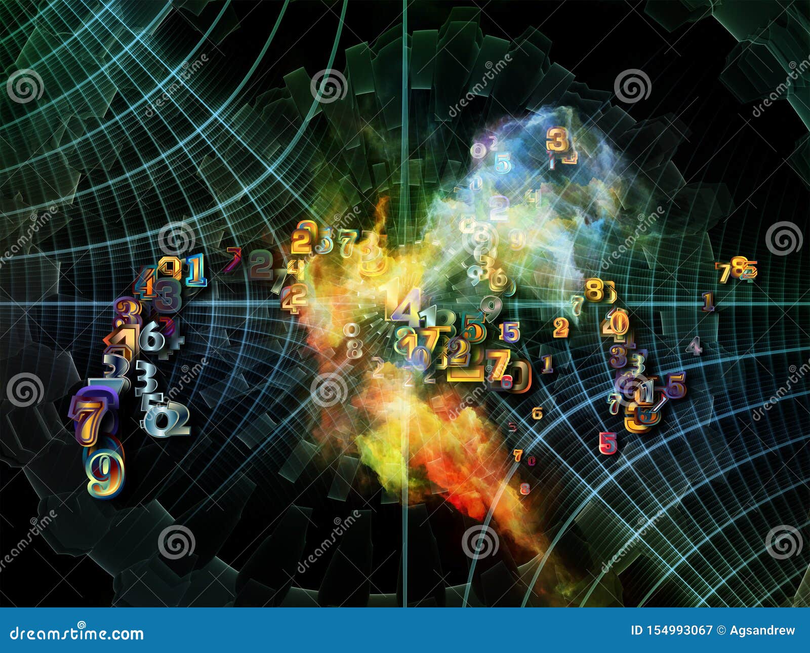 Digital Realm stock illustration. Illustration of geometry - 154993067