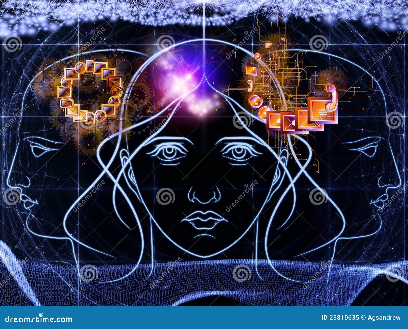 Digital reasoning stock illustration. Illustration of design - 23810635