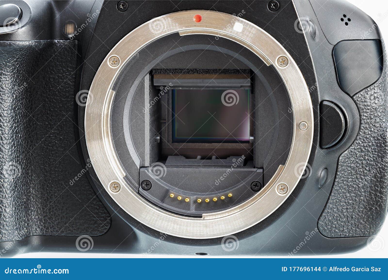 Digital Reflex Camera Sensor and Lens Mount Close-up Stock Photo ...