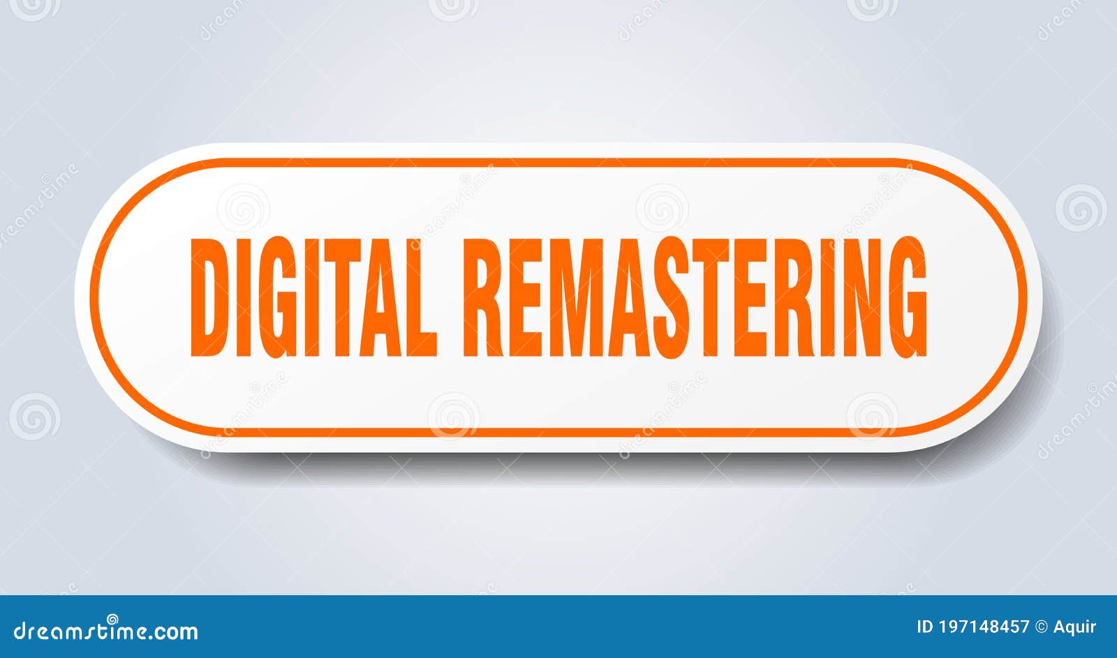 Digital Remastering Sticker. Stock Vector - Illustration of white ...