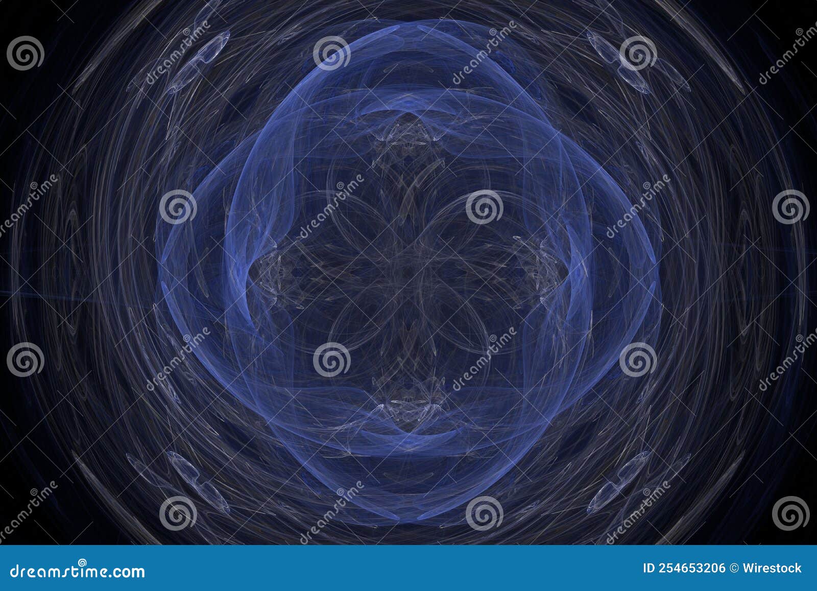 Digital Render of an Abstract Fractal on a Black Background Stock ...