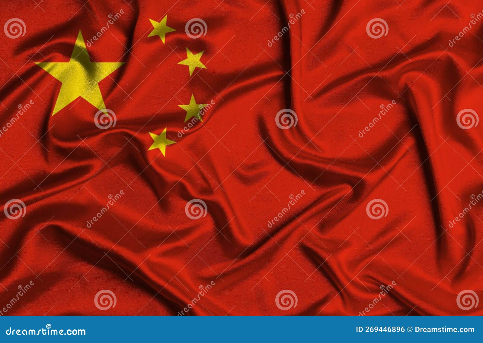 Digital Render of the Textured Fabric National Flag of China Stock ...