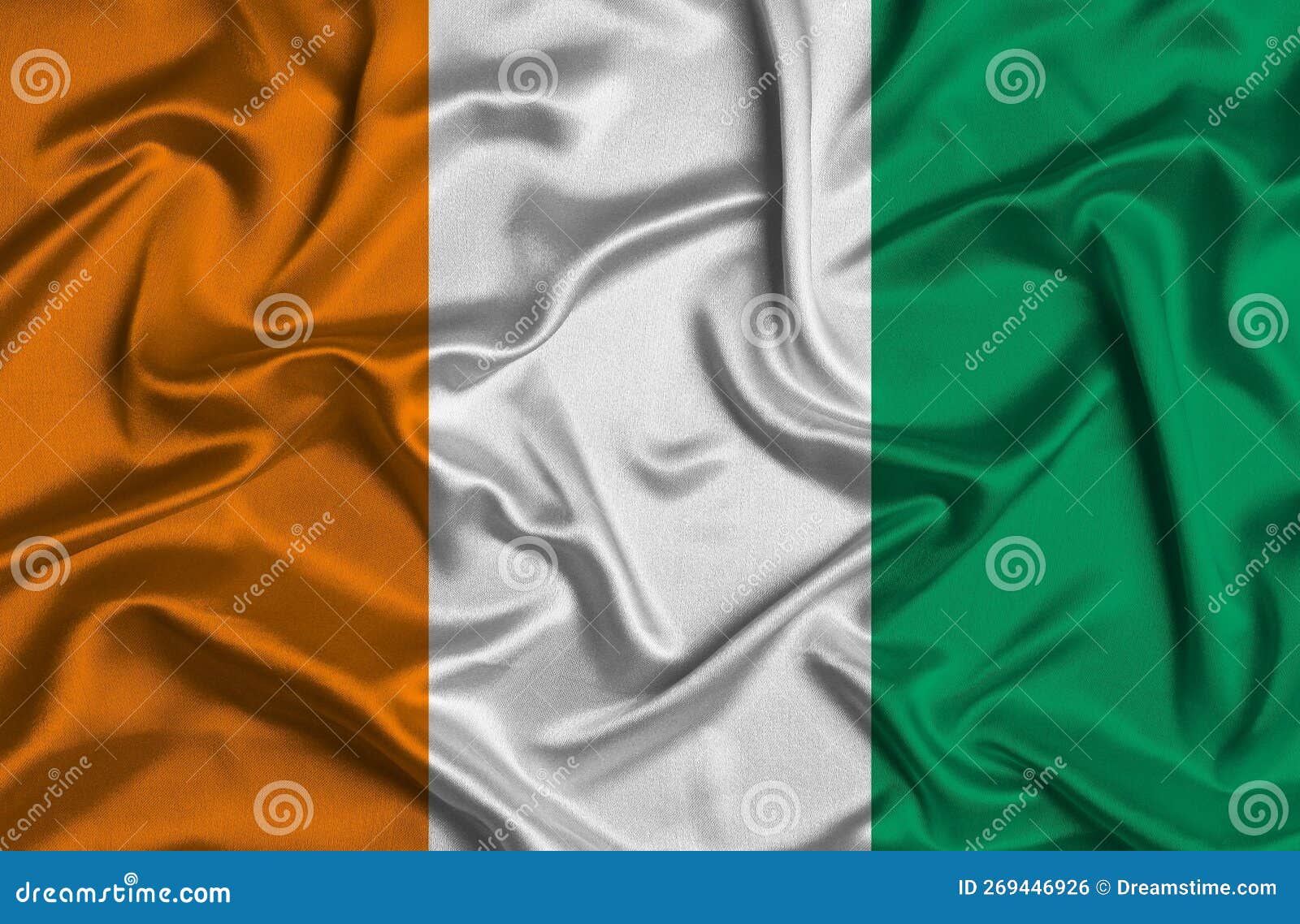 Digital Render of the Textured Fabric National Flag of Ireland Stock ...