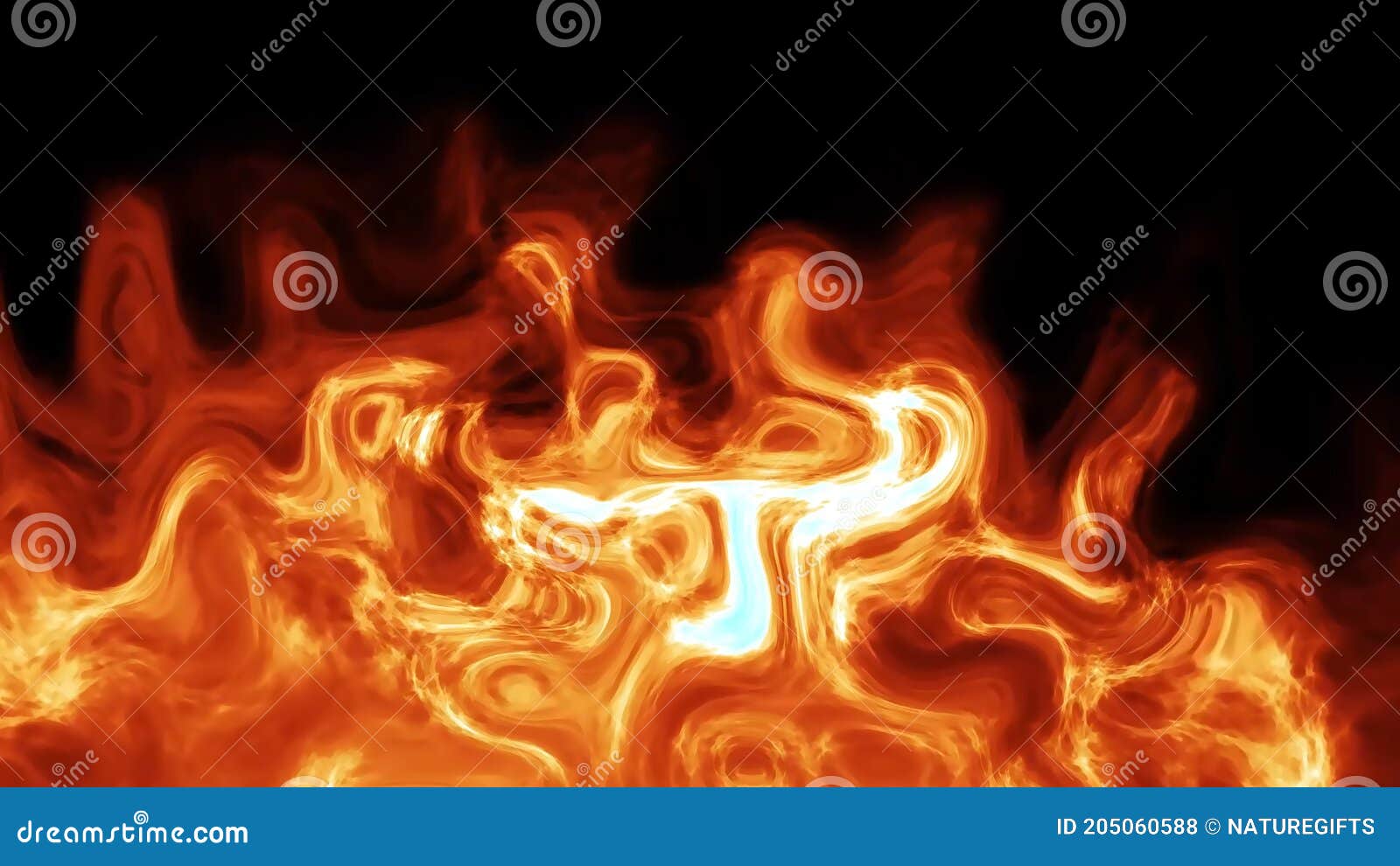 Digital Rendering Abstract Hot Fire Background Stock Illustration ...