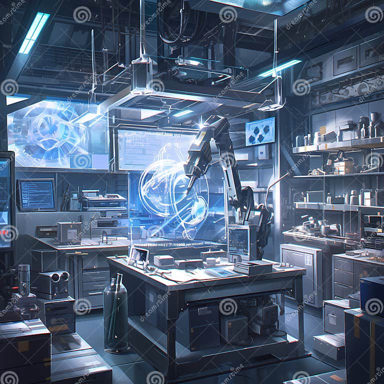 High-Tech Lab Ready for Space Exploration Stock Photo - Image of ...