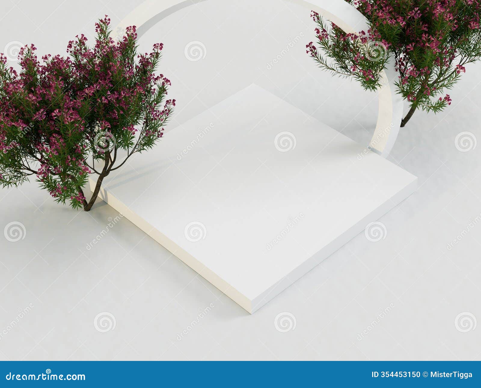 A Digital Rendering of an Architectural Feature, with a Central White ...